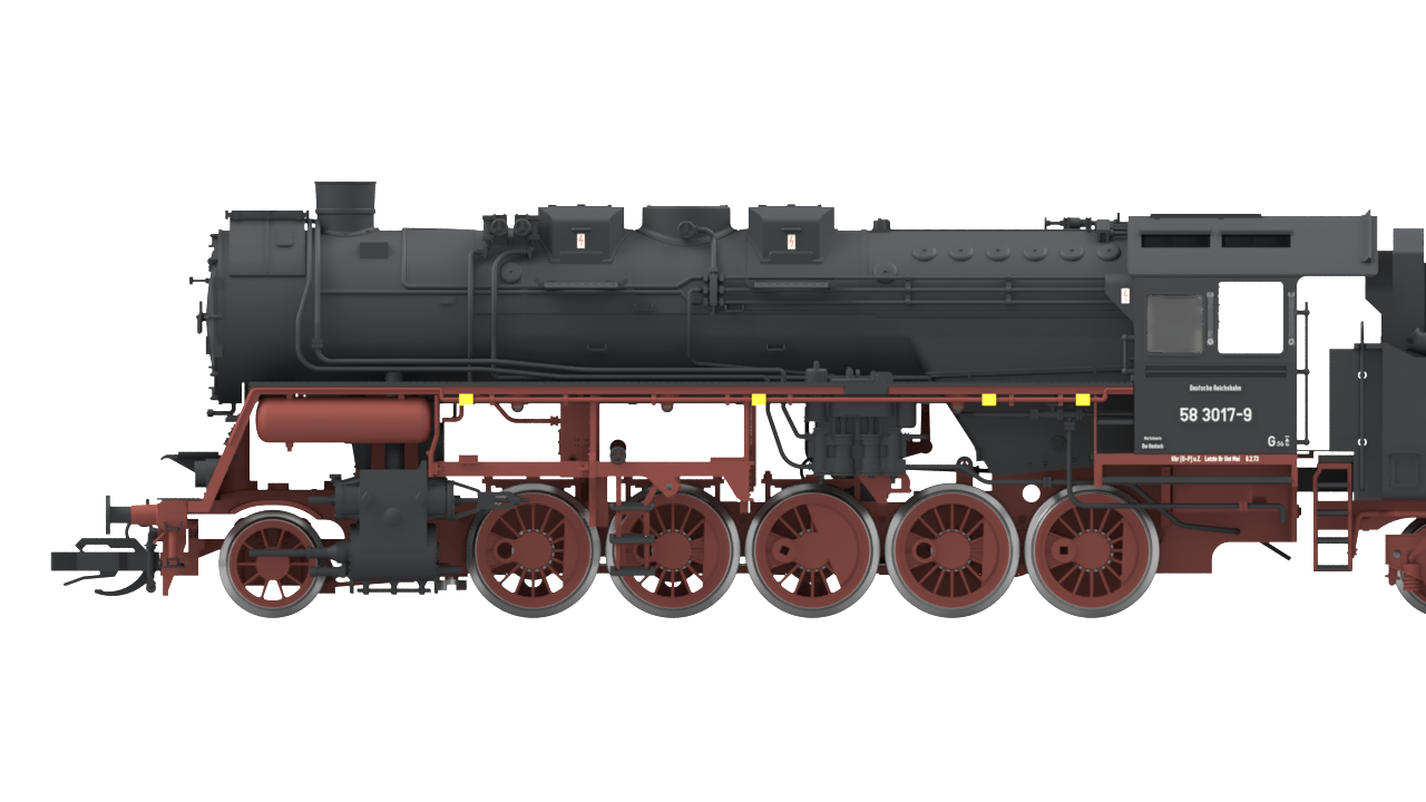 Saxonia 120121 Dampflok BR 58 3017 Heizlok rollfähig DR I Ep. IV DR ...