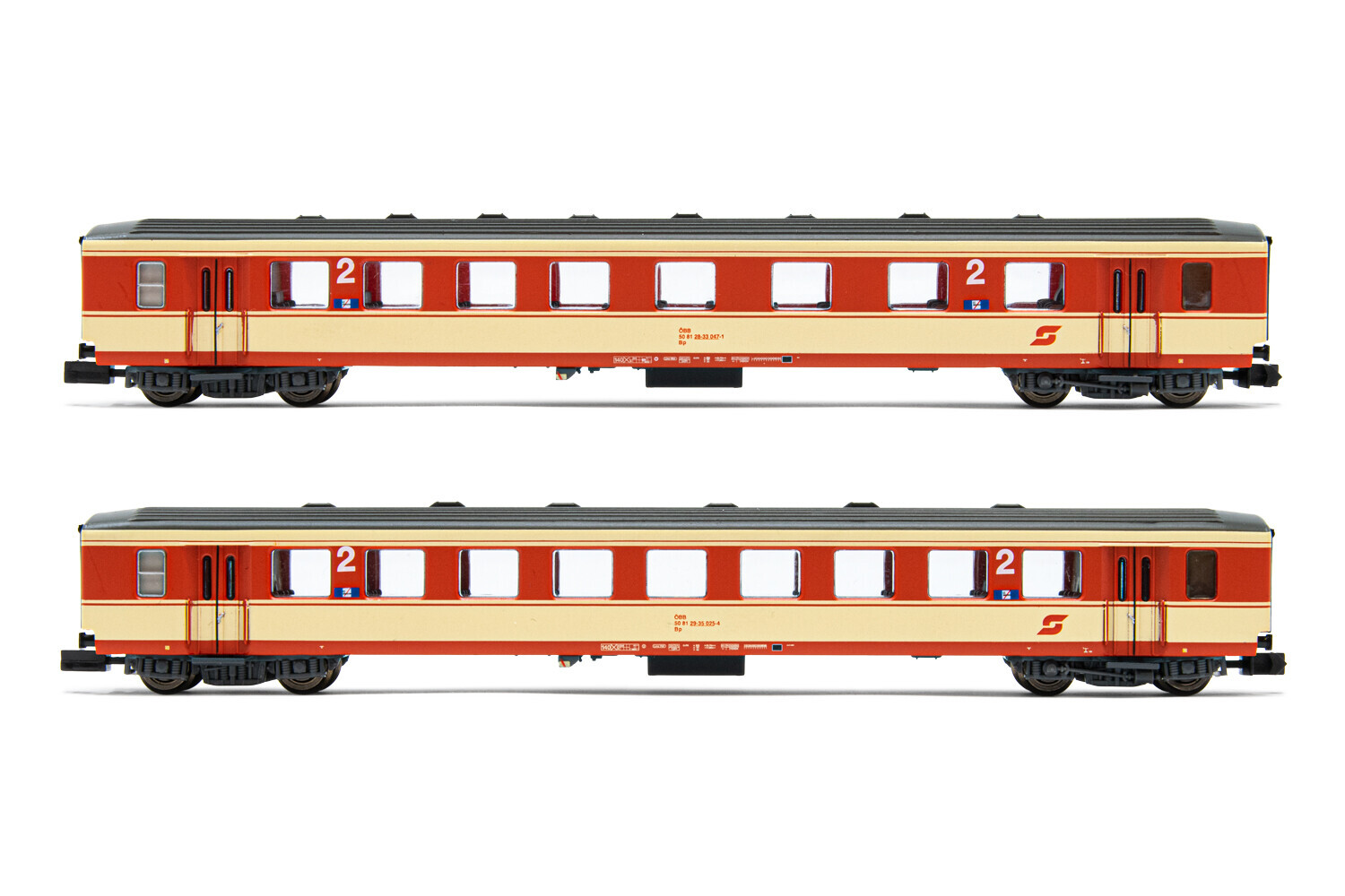 Arnold HN4374 2er-Set Personenwagen Jaffa Schlierenwagen 2.Kl. Ep. IV, 85,50