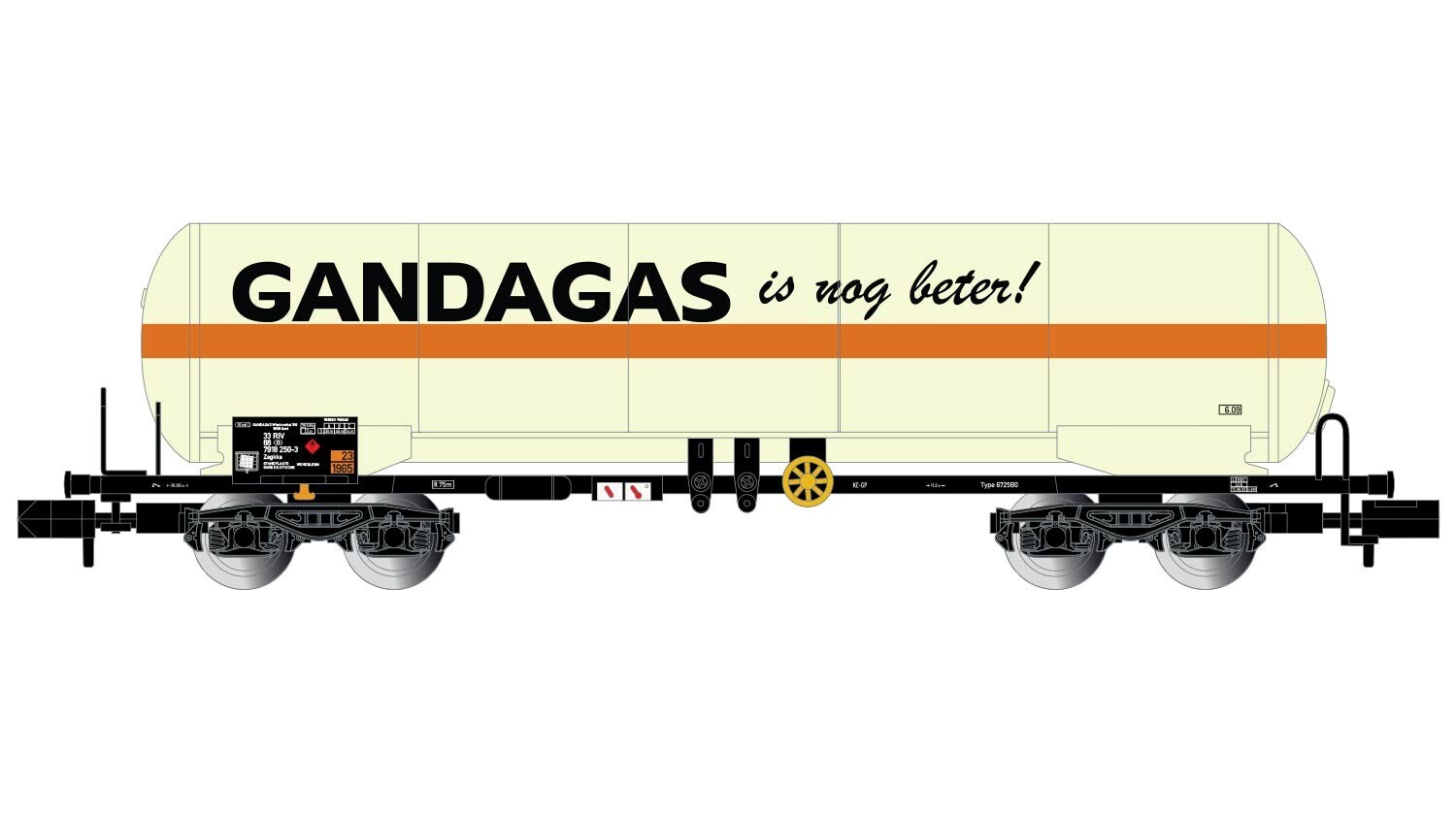 Arnold HN6420 Gaskesselwagen GANDAGAS weiss Ep. V-VI SNCB, 32,40