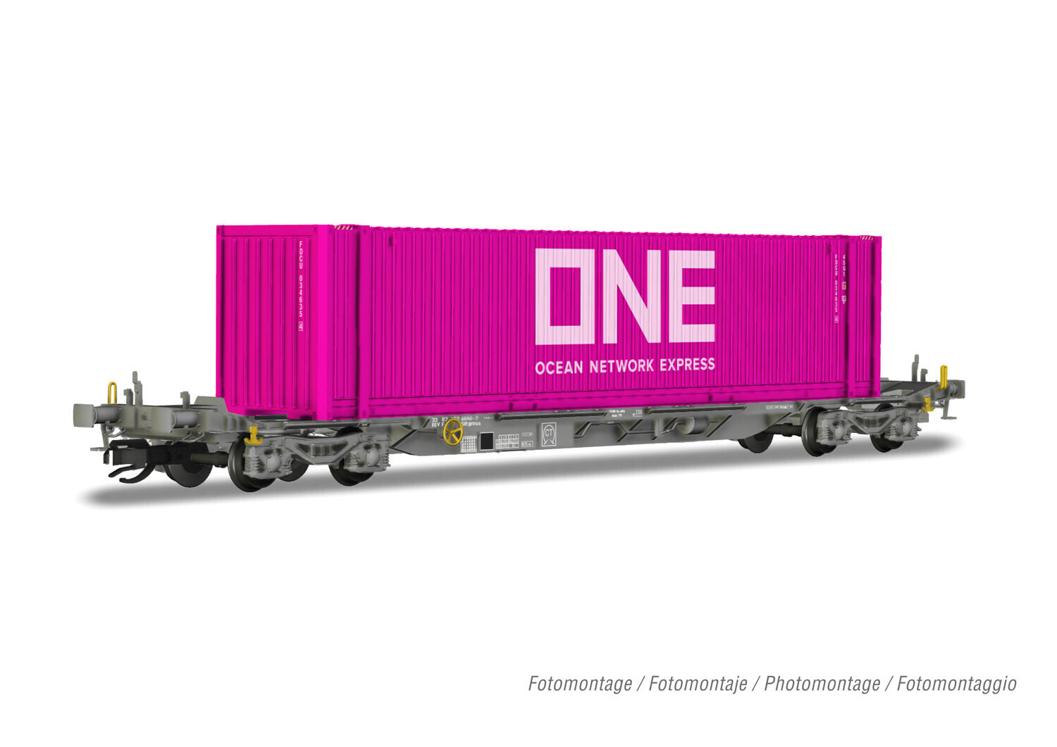 Arnold HN9738 Containerwagen Sffgmss IFA mit 45`Container ONE Ep. VI ...