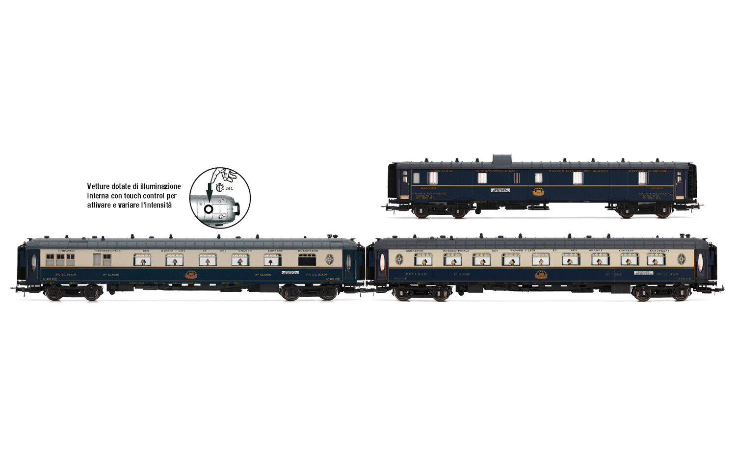 Rivarossi HR4391 4er-Set Personenwagen Edelweiss Pullman Express Set , 234,00