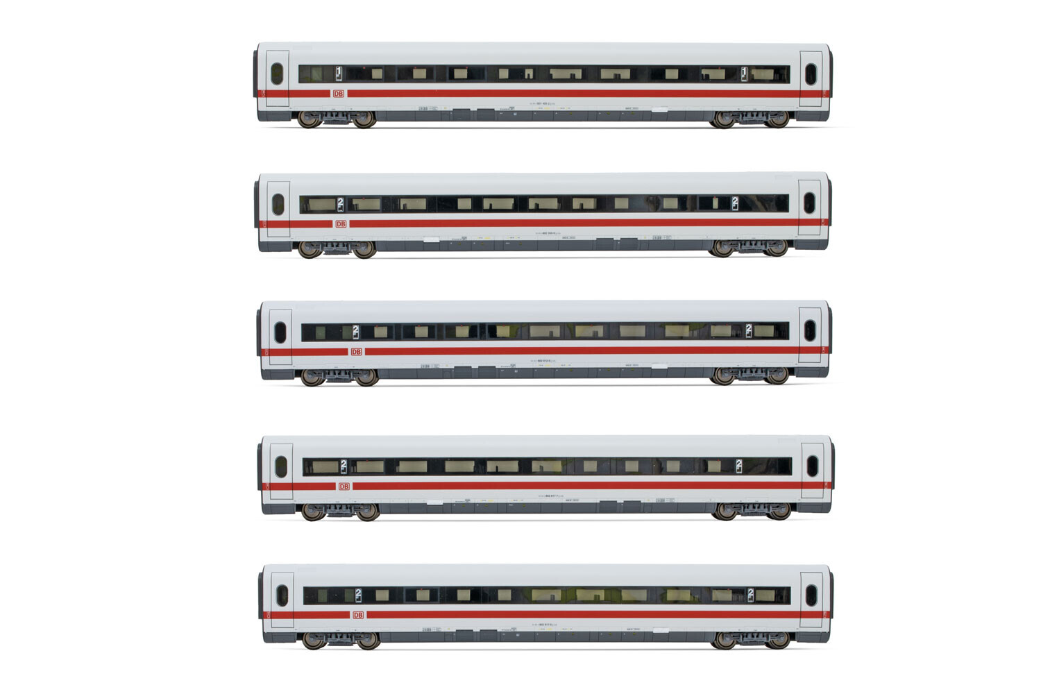 Lima HL4683 5er-Set Ergänzungswagen für Triebzug ICE 1 BR 401 weiss-r ...