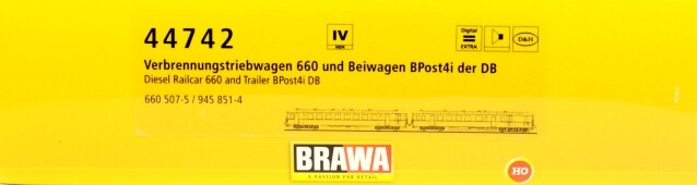 Brawa 44742 Diesel-Triebwagen 660 507-5 2-teilig Ep. IV DB Sound, 495,00