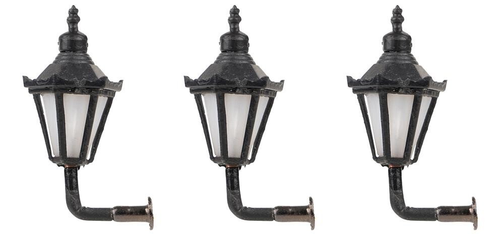 Faller 180111 LED-Wandleuchte Sechskantlaterne mit Krone warmweiß 3 S ...