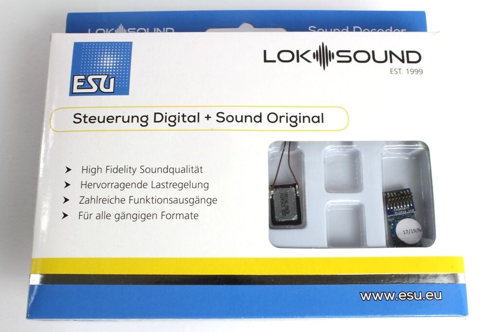 ESU 58814 LokSound 5 micro DCC/MM/SX/M4 "Leerdecoder", PluX16, mit La ...