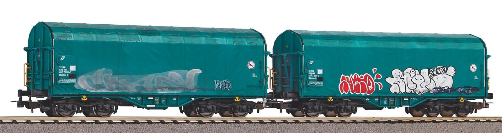 PIKO 58379 2-Set Schiebeplanenwagen Ep. VI FS