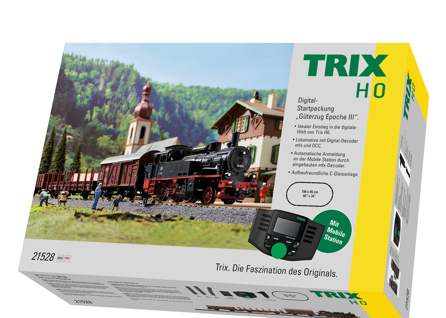 Trix 21530 Start-Set BR74 und 3 Güterwagen, Ep III DB, 225,00