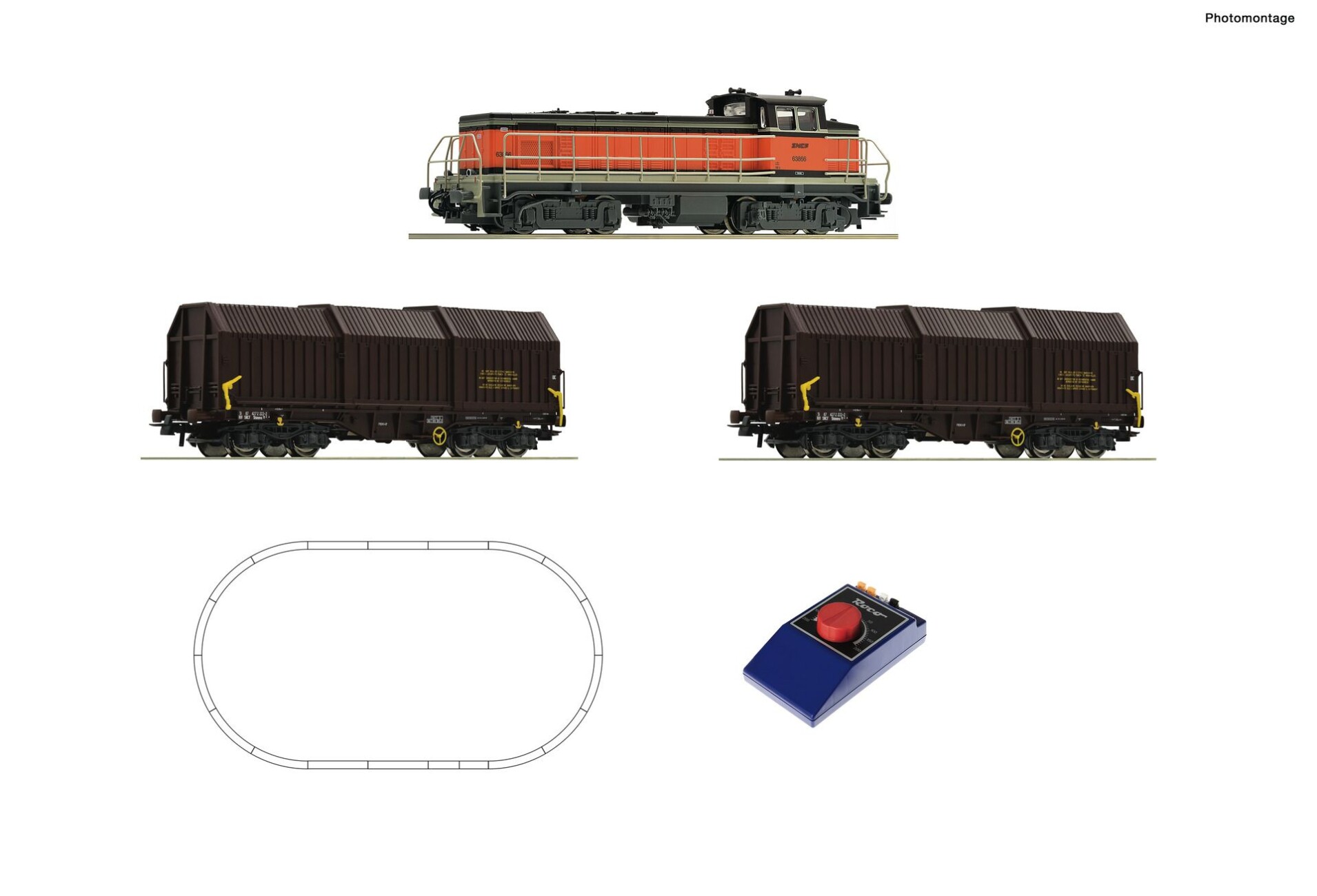 Roco 51335 Startpackung BB 63000 mit Güterzug SNCF, 169,60
