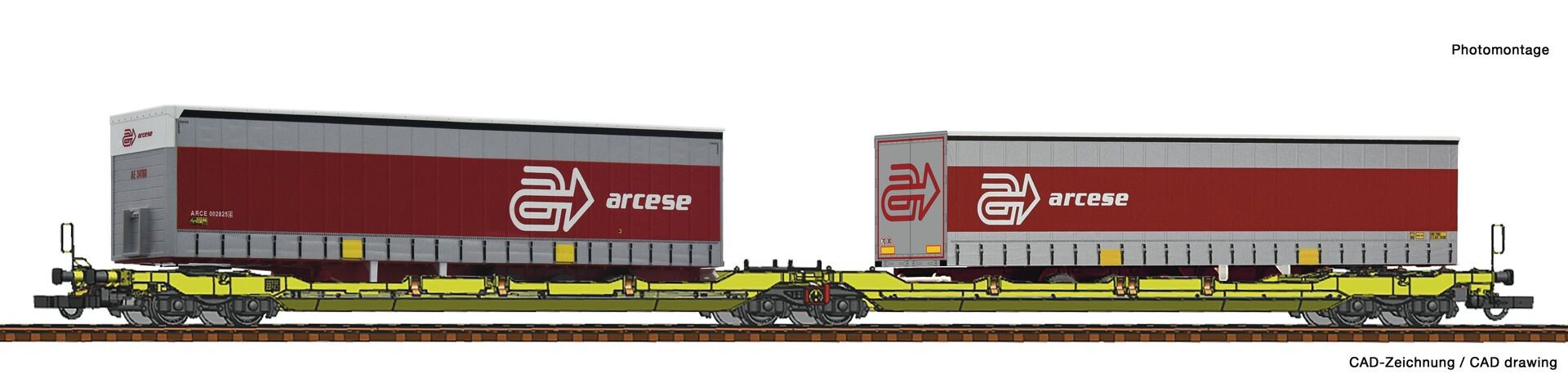 Roco 77391 Doppeltaschen-Gelenkwagen T3000e Ep. VI GATX, 104,40