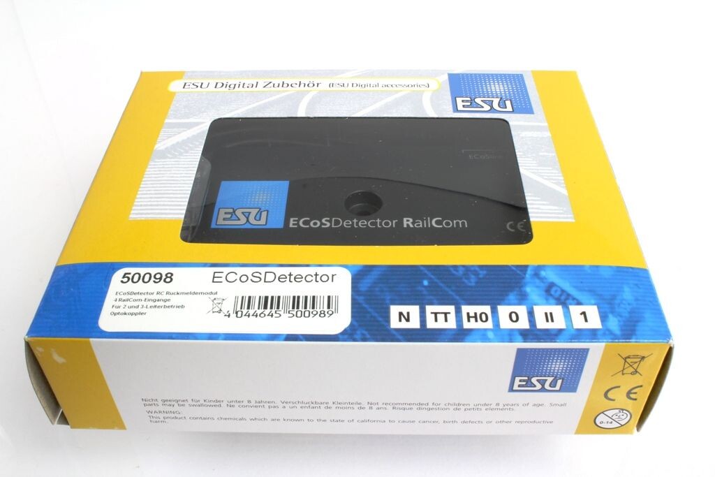 ESU 50098 ECoSDetector RC Rückmeldemodul, 4 RailCom-Eingänge. Für 2 u ...