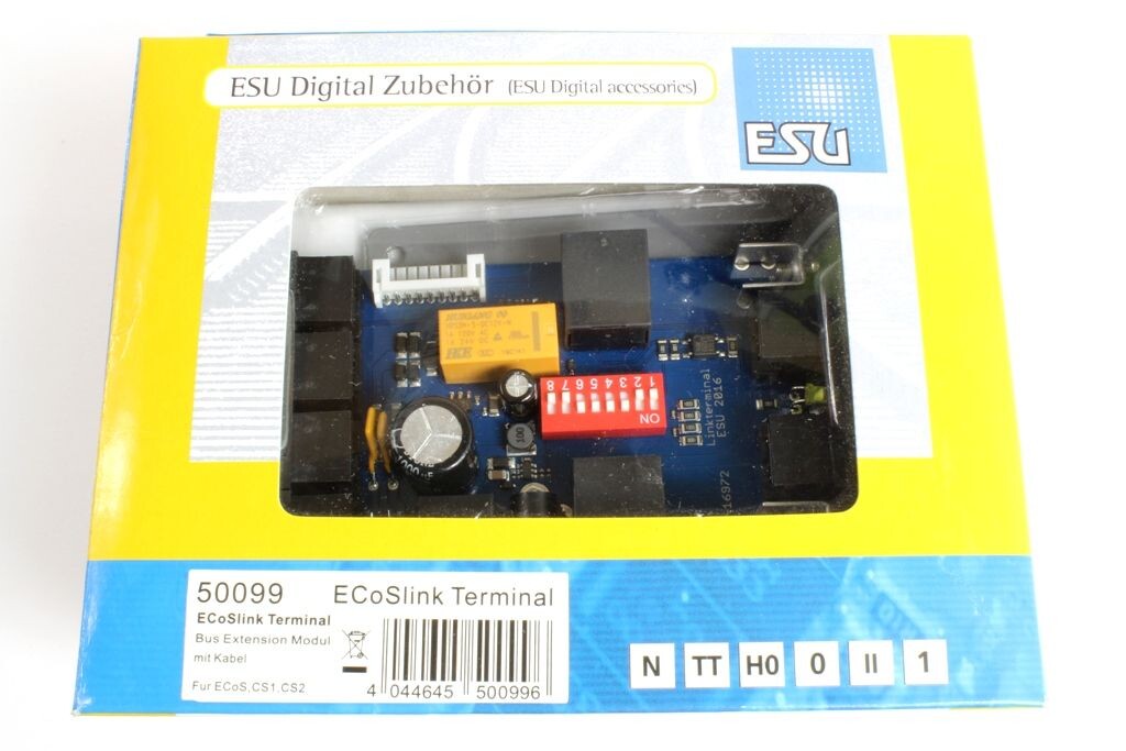 ESU 50099 ECoSlink Terminal, Verteilermodul für ECoS, CS1, CS2, mit K, 57,20