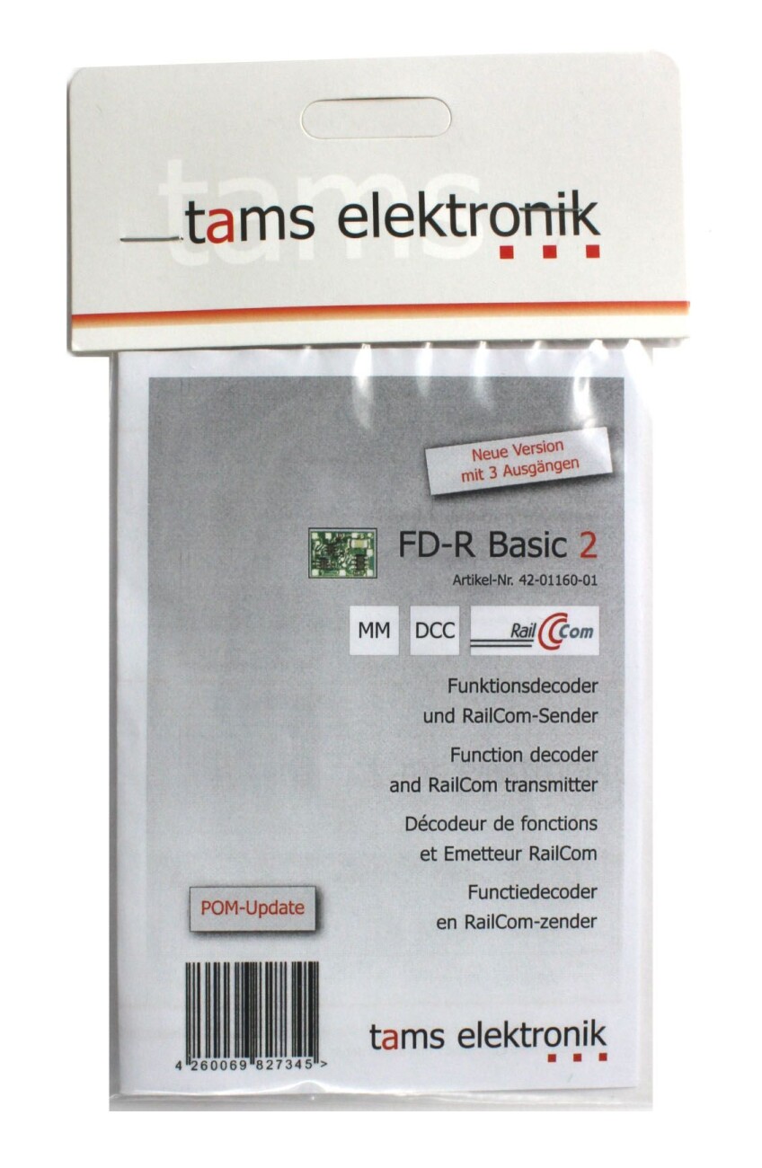 Tams Elektronik 42-01160-01 Funktionsdecoder FD-R Basic 2 ohne Kabel