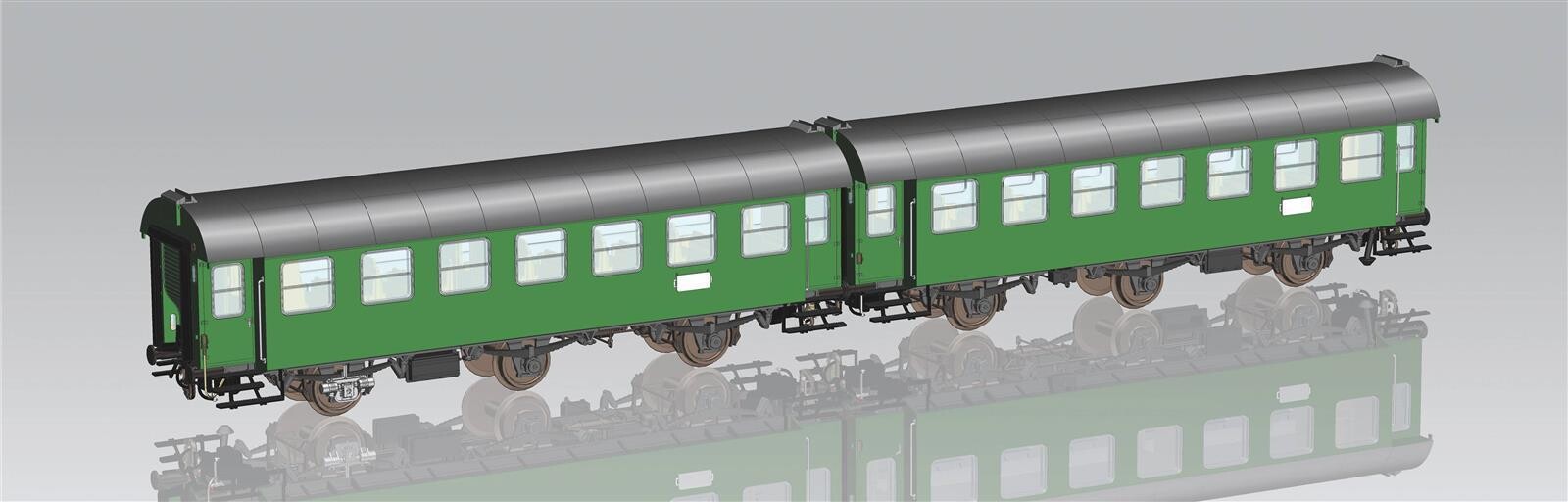 PIKO 58266 2er Set Umbauwagen B3yg & B3yg Ep. IV DB, 107,50