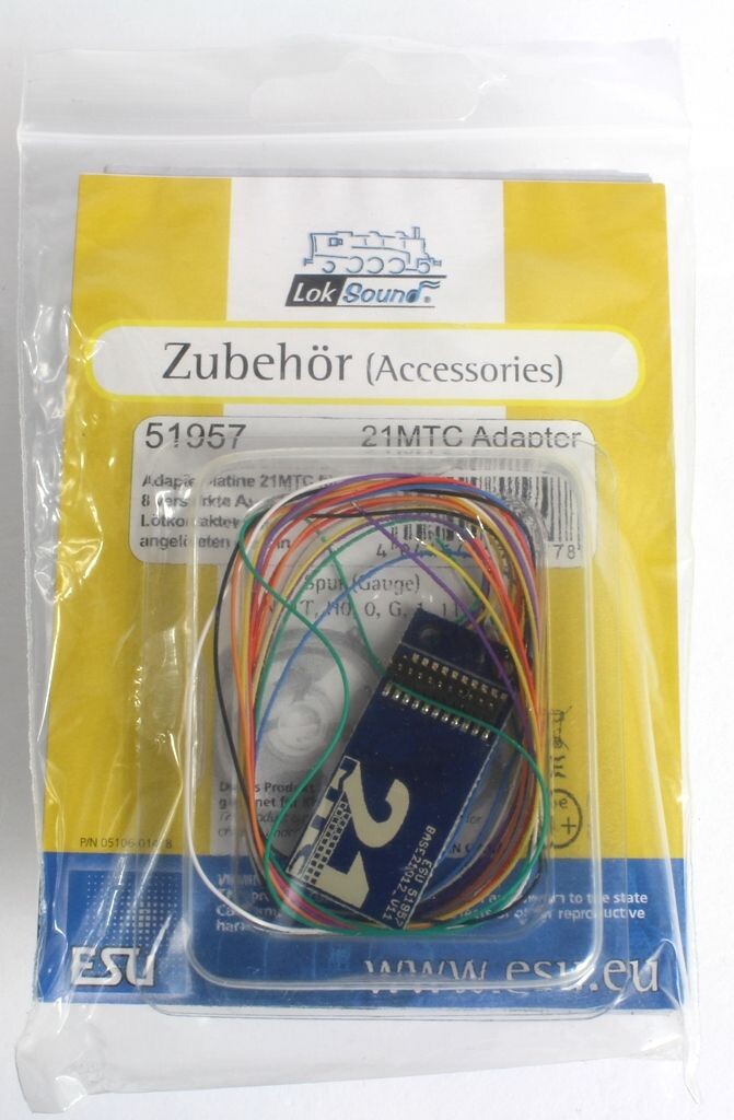 ESU 51957 Adapterplatine 21MTC für 8 verstärkte Ausgänge, Lötkontakte ...