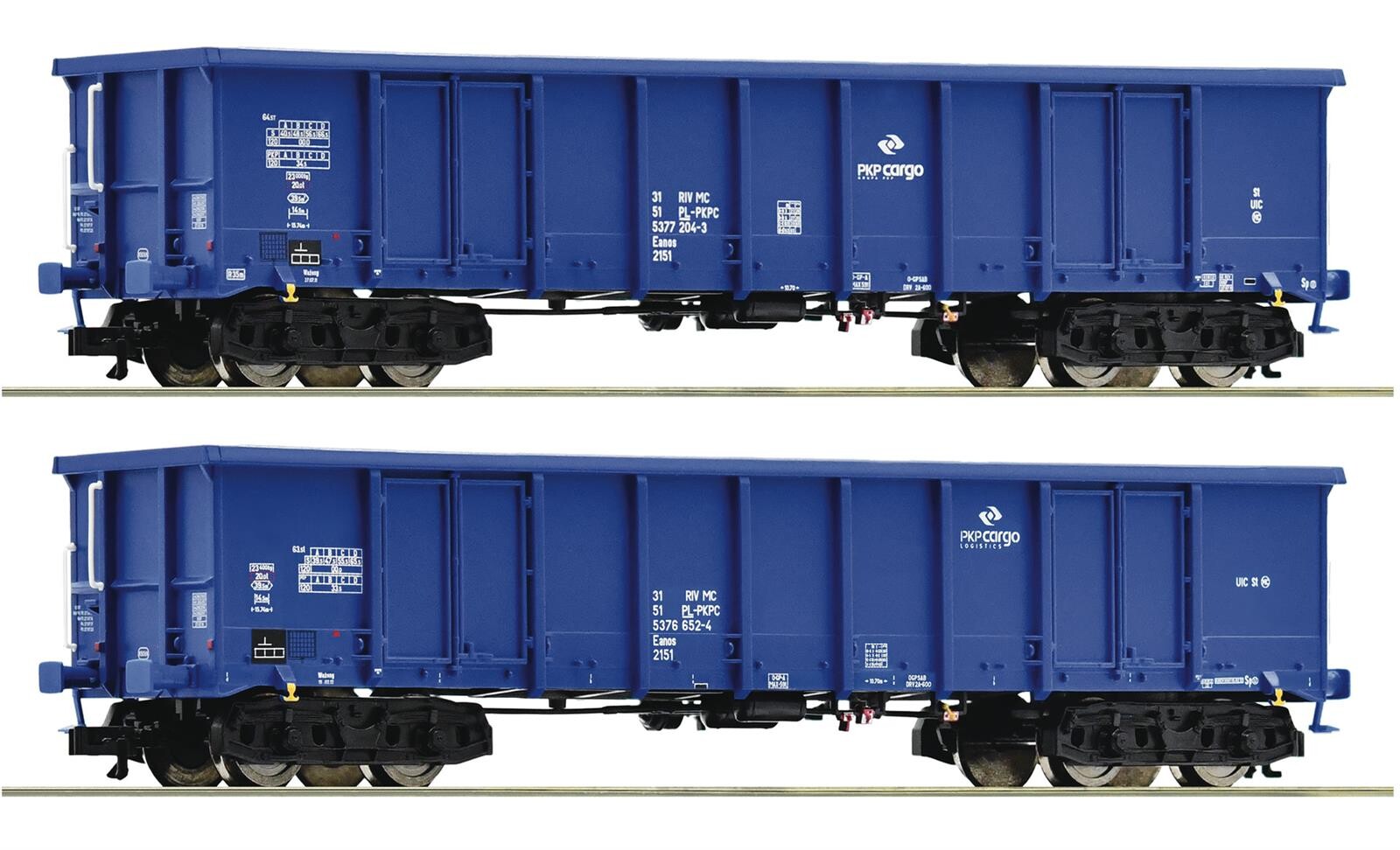 Roco 37651 2er Set Hochbordwagen Eanos Ep. VI PKP, 63,50
