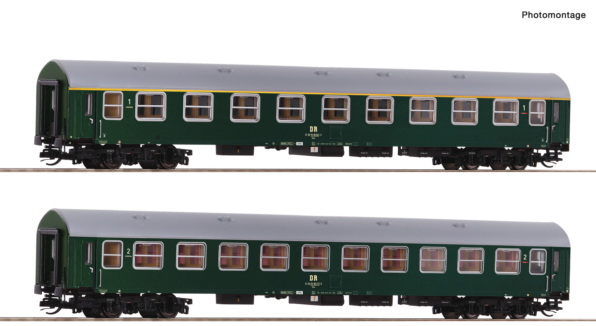 Roco 6280004 2er Set Personenwagen Y/B 70 1 Ep. IV DR, 86,10