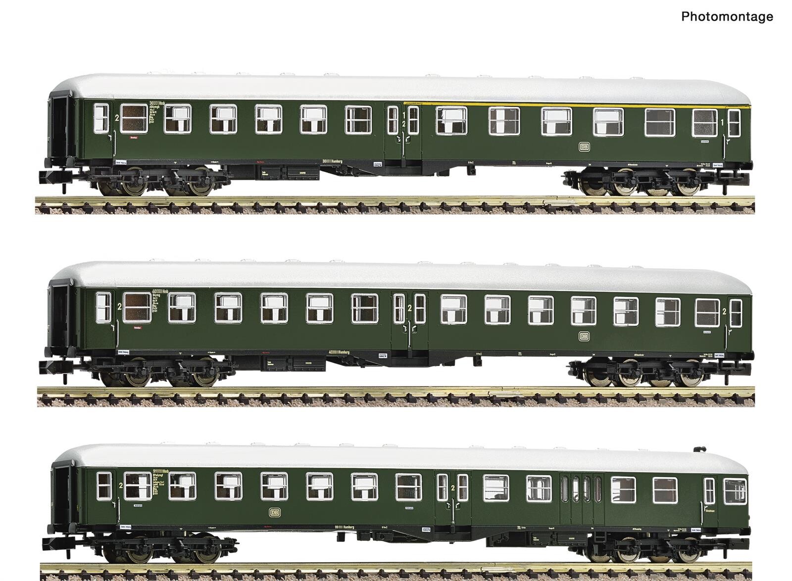 Fleischmann 6260011 3er Set Personenwagen mit Steuerwagen Ep. III DB ...
