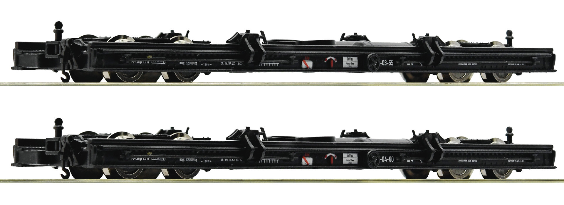 Roco 6640002 2er Set Rollwagen Ep. IV DR, 56,50